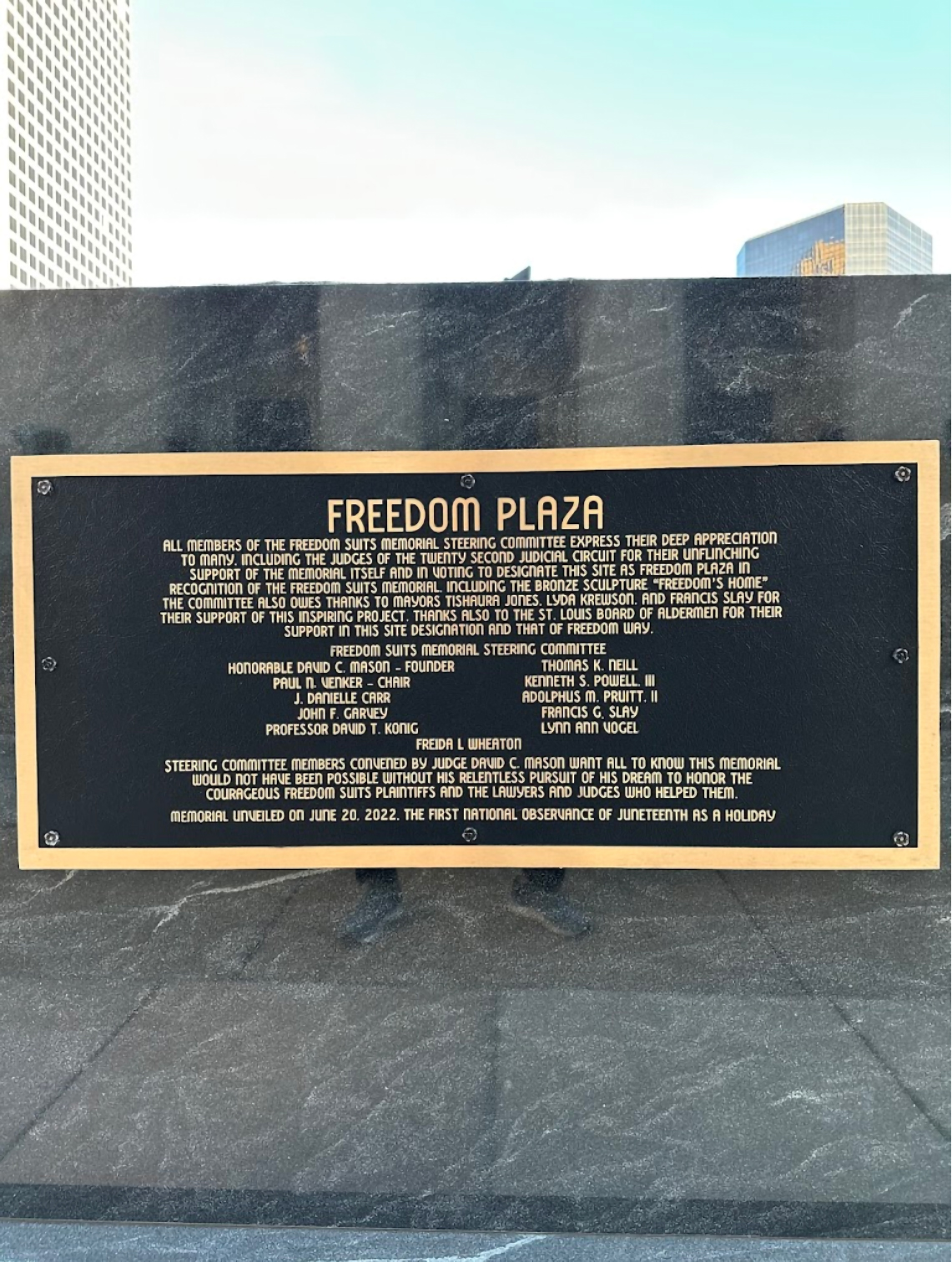Elements of Freedom Plaza – FREEDOM SUITS MEMORIAL FOUNDATION