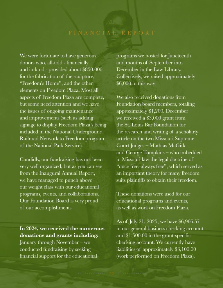 ANOTHER FIRST IN REMEMBERING AND HONORING THE ST. LOUIS FREEDOM SUITS ...